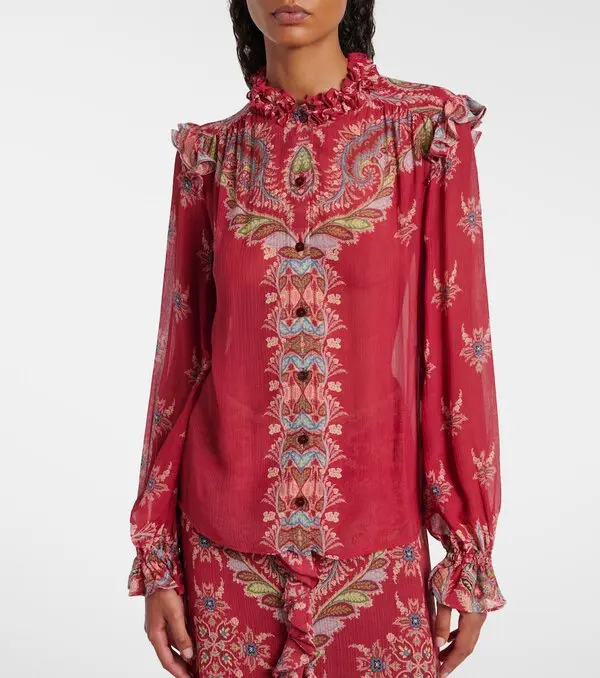 Etro Printed Crepon Blouse