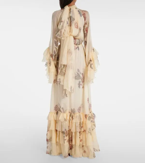 Etro Floral Silk Crepon Gown