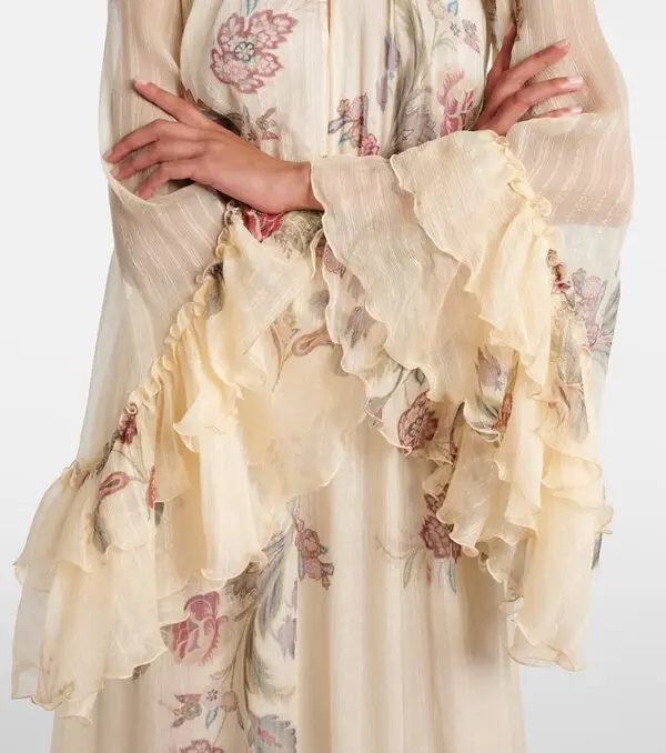 Etro Floral Silk Crepon Gown