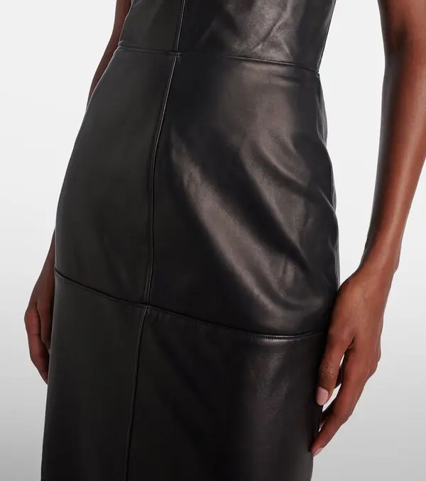 NENSI DOJAKA Leather Corset Dress