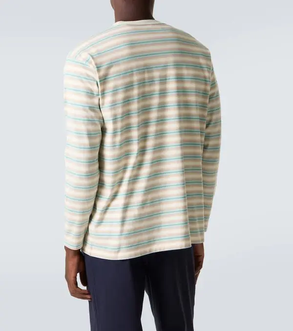 Auralee Striped Cotton Jersey T-shirt