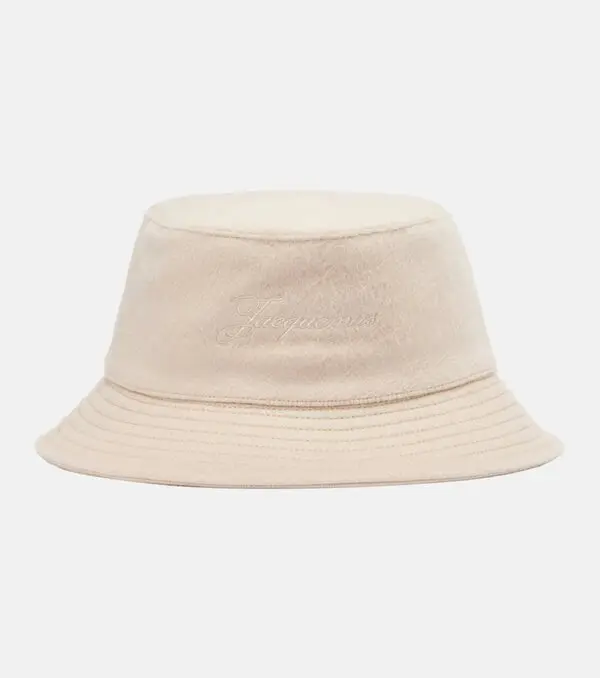 Jacquemus Wool Bucket Hat - Beige
