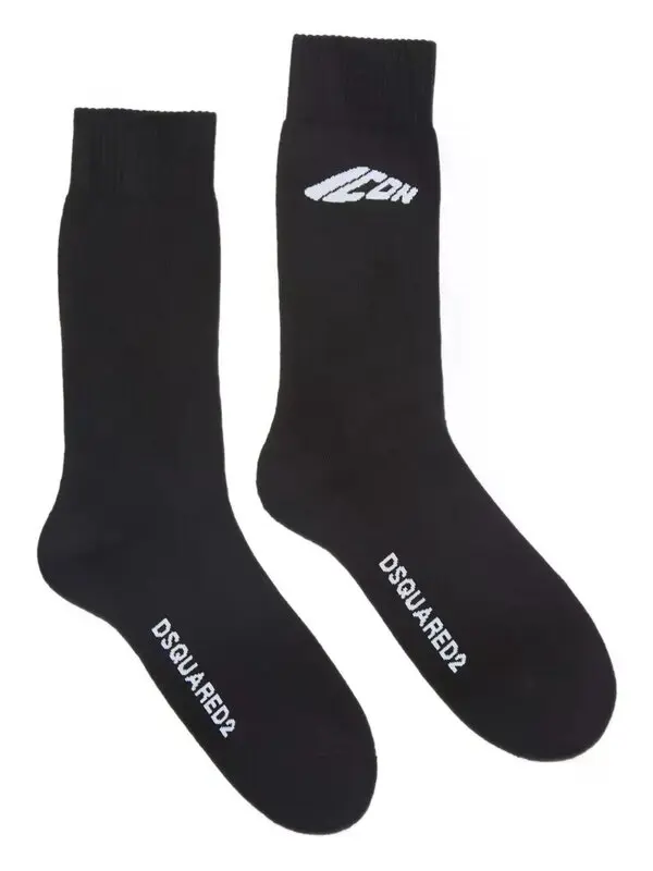 Dsquared2 Icon Logo Socks - Black