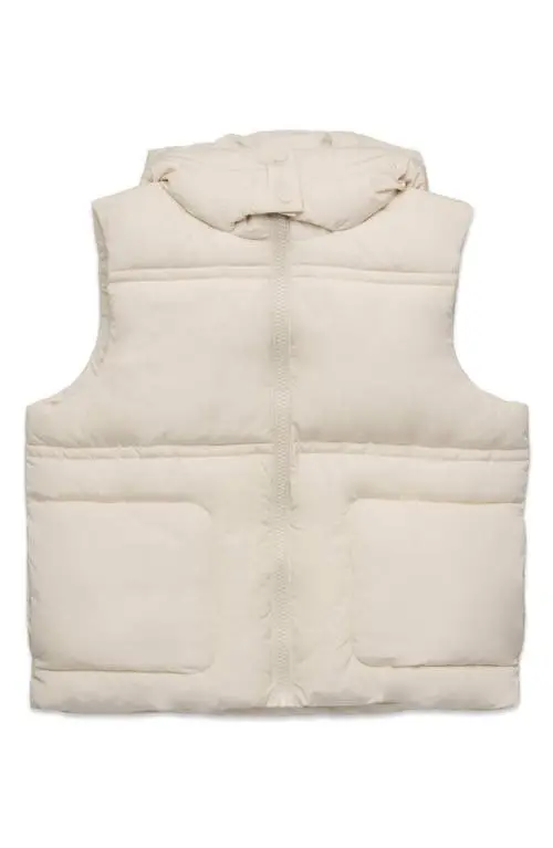Deluc Quilted Hooded Puffer Vest - Latte