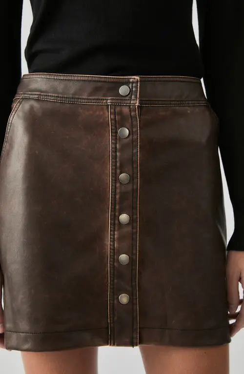 Deluc Thomas Faux Leather Mini Skirt