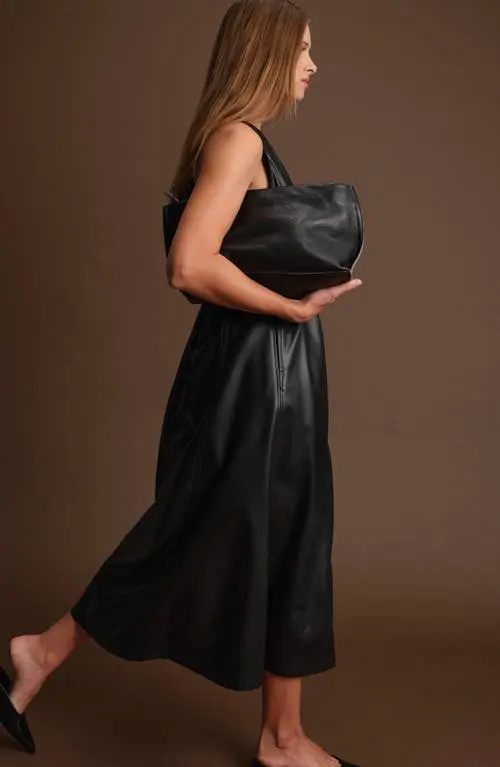 Deluc Dominic Faux Leather Maxi Dress - Black
