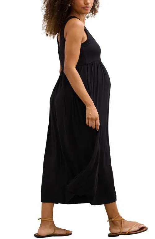 Hatch Collection Ribbed Tank Nursing Dress - Black