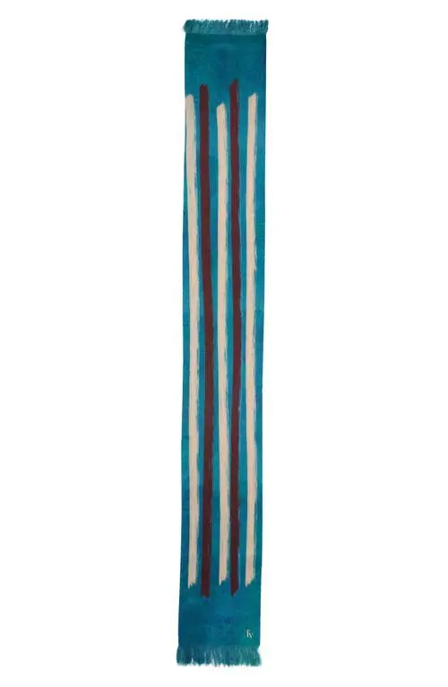 FRANCES VALENTINE Vintage Stripe Silk & Cotton Oblong Scarf