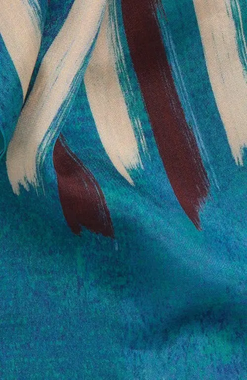 FRANCES VALENTINE Vintage Stripe Silk & Cotton Oblong Scarf