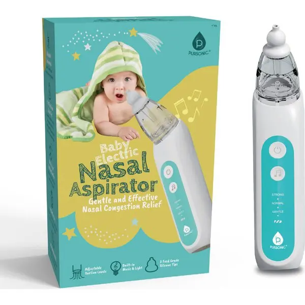 PURSONIC Baby Electric Nasal Aspirator Gentle Care For Clearer Breathing - White