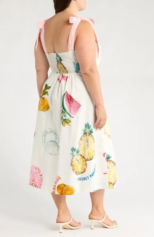 SUGARLIPS Zahra Island Print Sundress