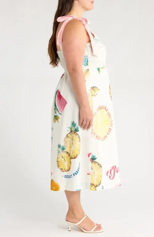 SUGARLIPS Zahra Island Print Sundress