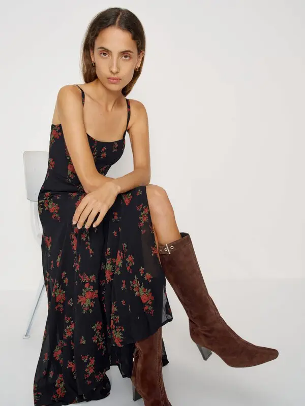 REFORMATION Tatyana Knee Boot - Brown