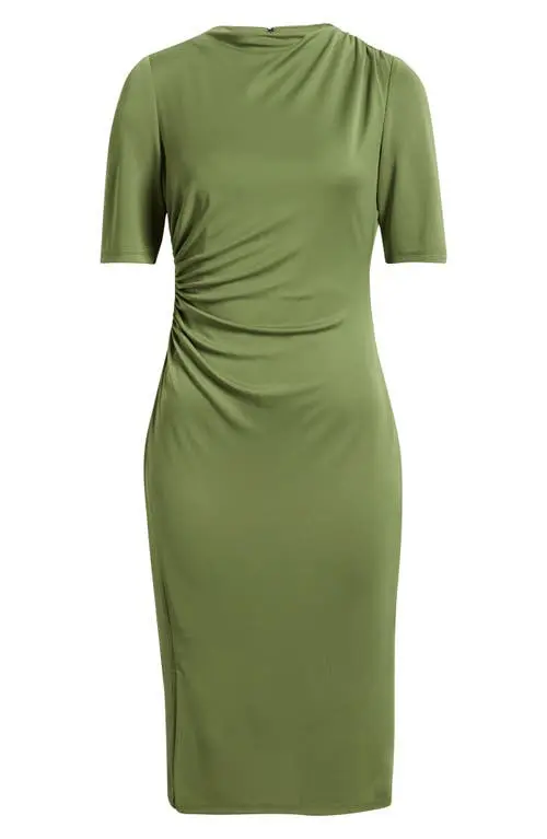 Anne Klein Ruched Body-con Dress - Hunter Olive