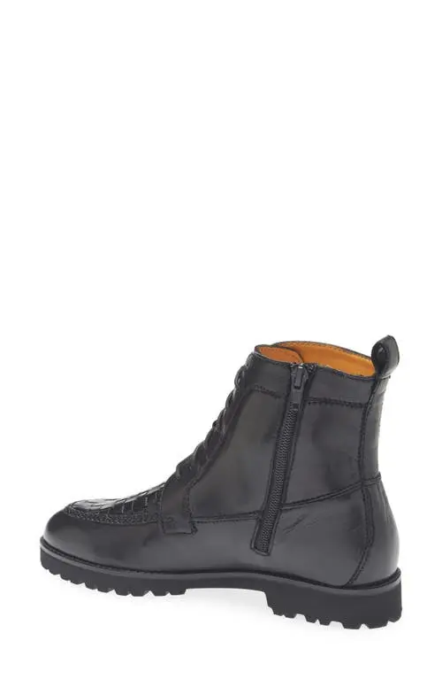 Robert Zur Bryn Leather Lace-up Boots - Black