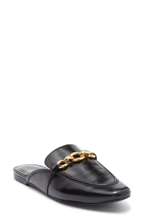 Jeffrey Campbell Clerk Bit Loafer Mule - Black Gold