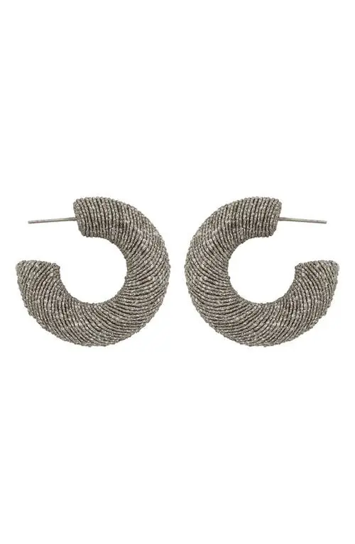 PANACEA Wrapped Hoop Earrings - Silver