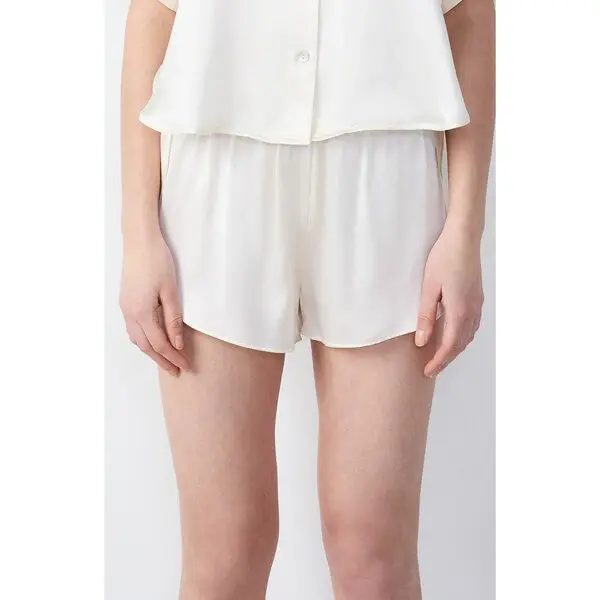 ETAM Pearly Silk Pajama Top - Perle