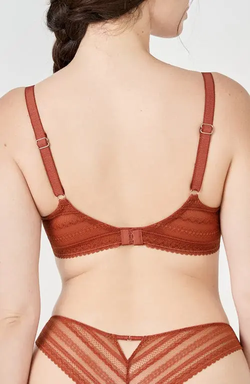 ETAM Aura N°9 Underwire Balconette Bra - Brown