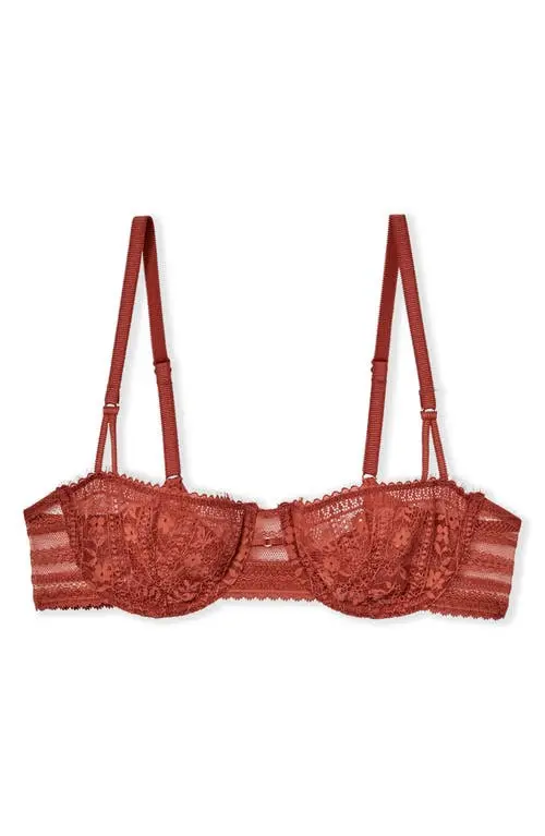 ETAM Aura N°9 Underwire Balconette Bra - Brown