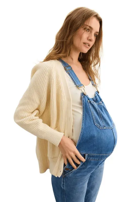Hatch Collection The Denim Maternity Overall - Indigo