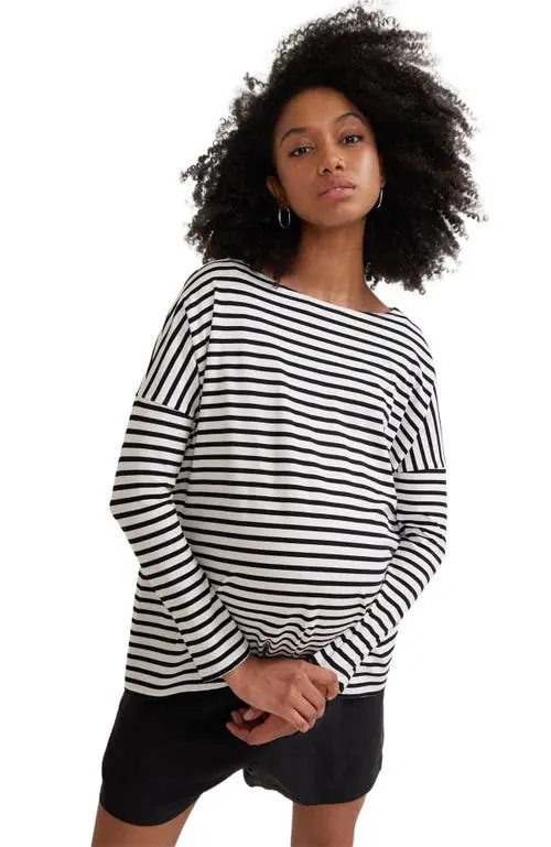 Hatch Collection Longsleeve Tee - Black/white Stripe