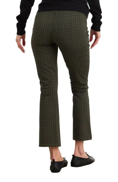 Hatch Collection The Maternity Bodyflex Crop Flare Legging - Basil Multi