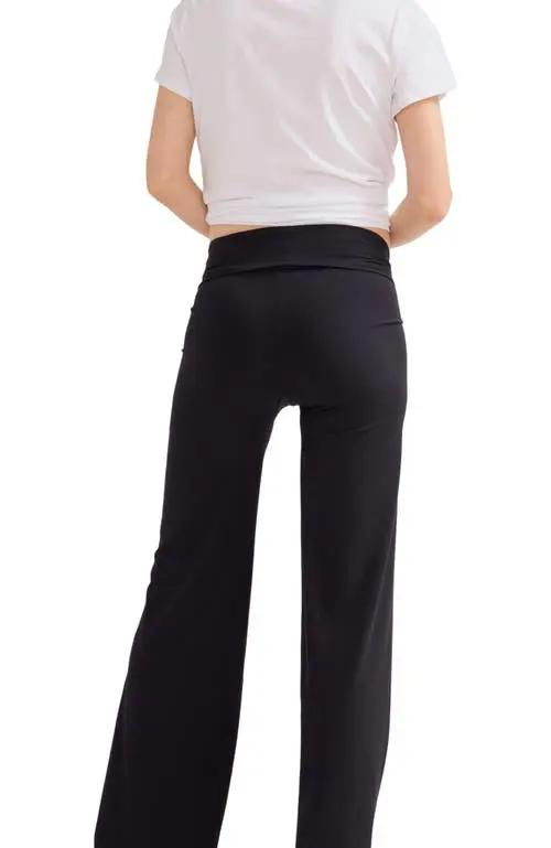 Hatch Collection Bodyflex Cropped Flare Maternity Pant - Black