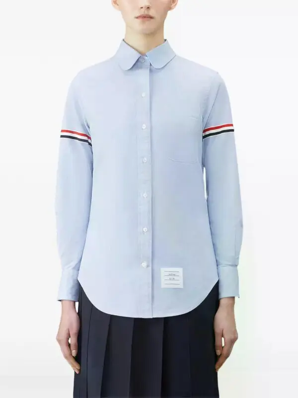 Thom Browne Grosgrain-arm Oxford Shirt - Blue