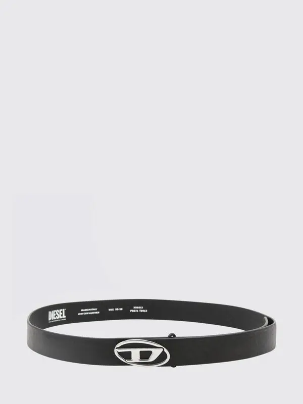 DIESEL® B-1dr-layer Leather Belt - Black