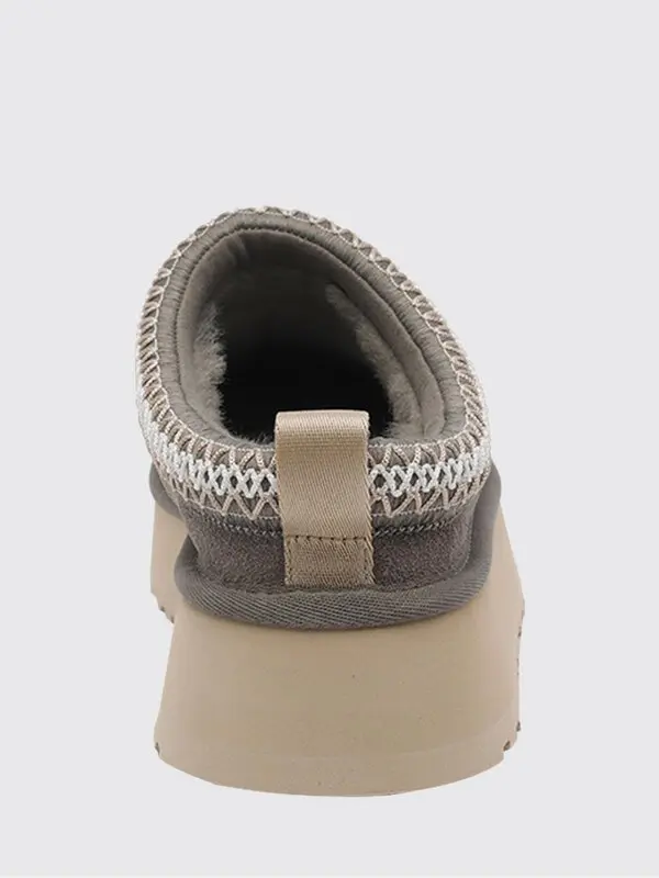 UGG Taz Ii Suede Shearling Lined Platform Clogs - Grey