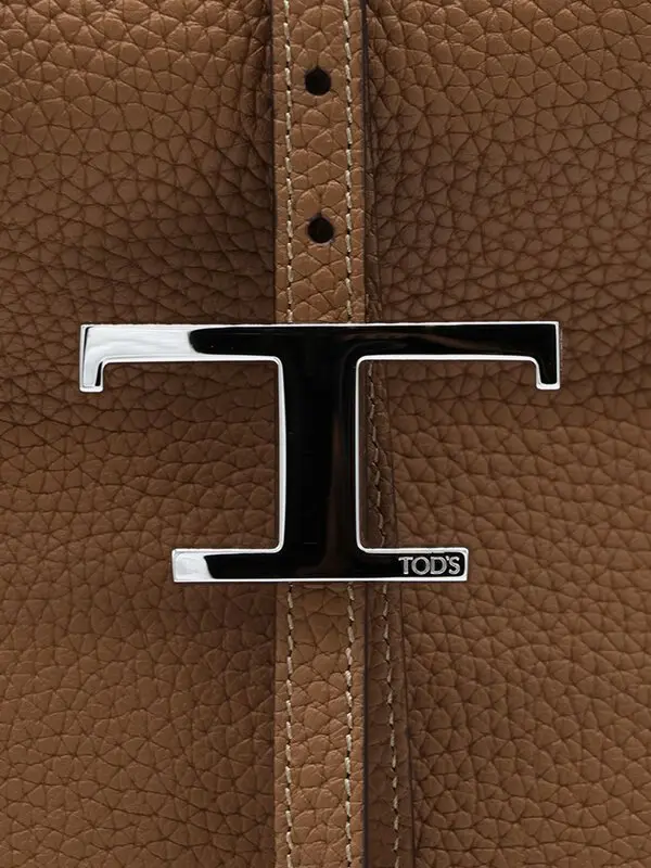 TOD'S Textured Handbag - Brown