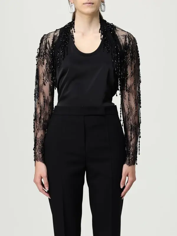 Alberta Ferretti Embellished Lace Bolero