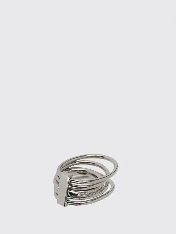 PANCONESI Stacked Ring With Pave Detail - Silver