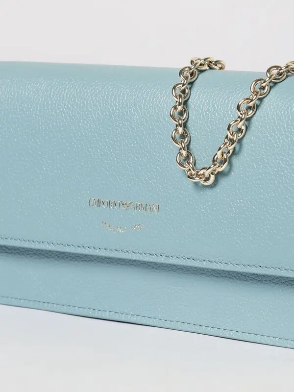 Emporio Armani Chain Strap Mini Bag - Gnawed Blue