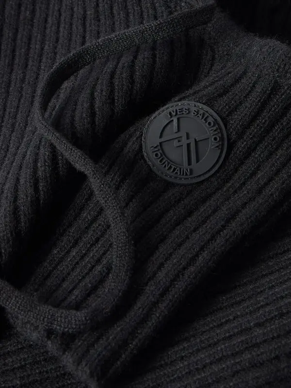 YVES SALOMON Ribbed Wool And Cashmere-blend Snood - Black
