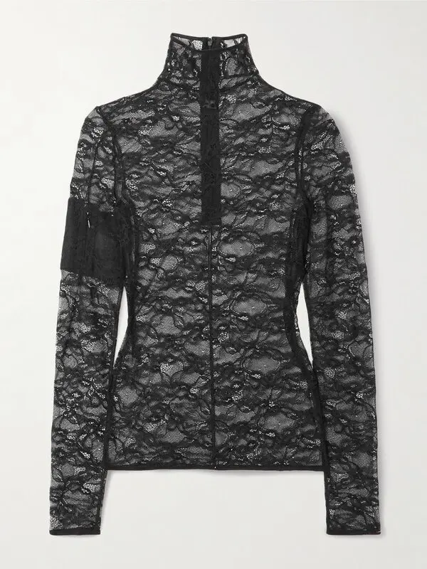 COURREGES Lace Blouse - Black
