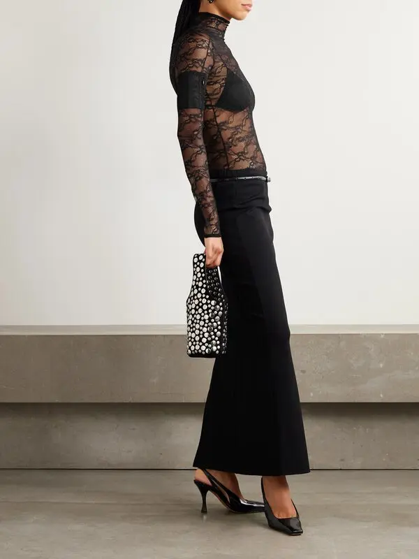 COURREGES Lace Blouse - Black