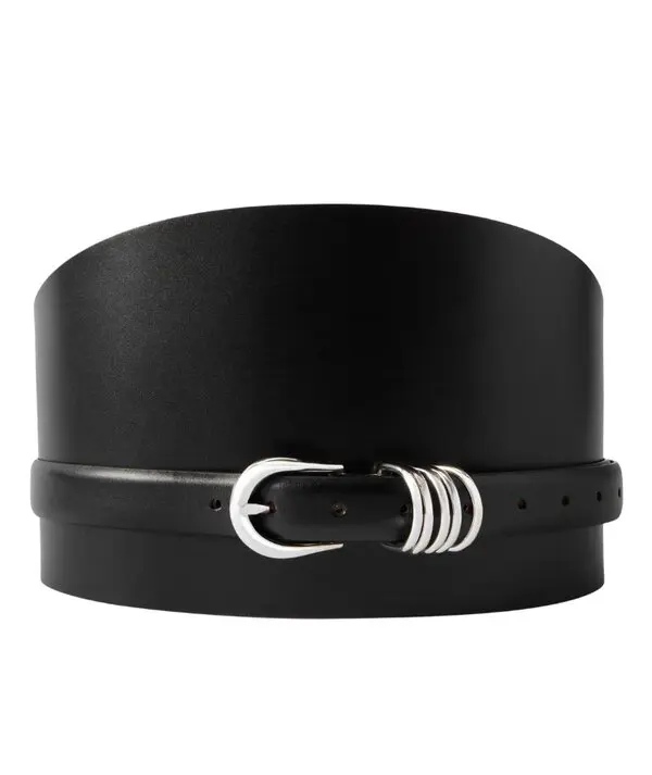 DEHANCHE Leather Waist Belt - Black