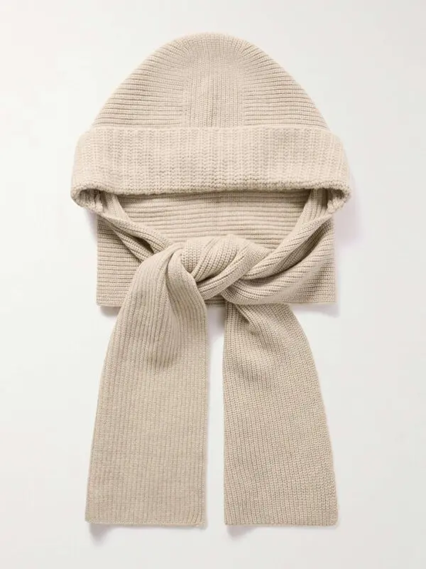 YVES SALOMON Hooded Wool And Cashmere-blend Snood