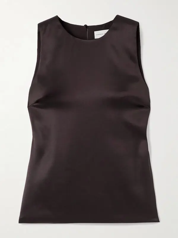 Veronica De Piante Evie Silk-blend Satin Top