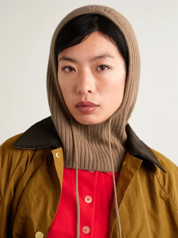 YVES SALOMON Ribbed Cashmere Snood
