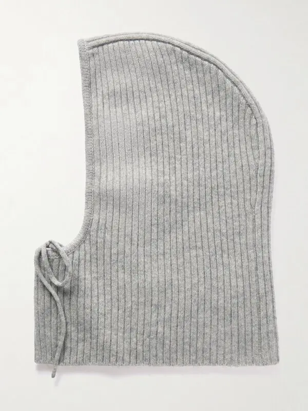 YVES SALOMON Ribbed Cashmere Snood - Gray