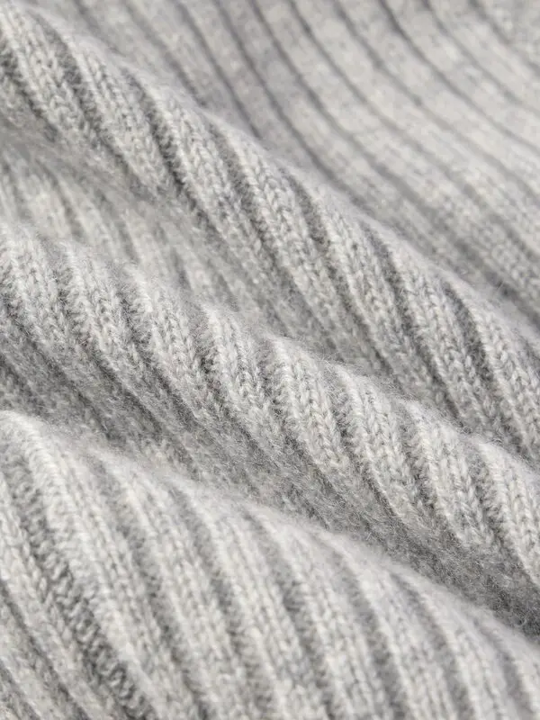 YVES SALOMON Ribbed Cashmere Snood - Gray
