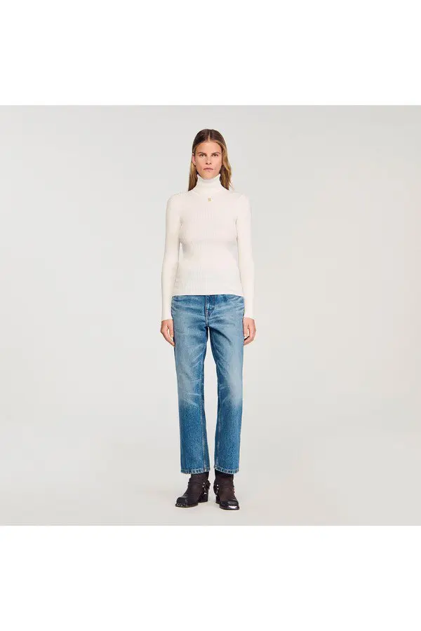 Sandro Cable-knit Turtleneck Sweater