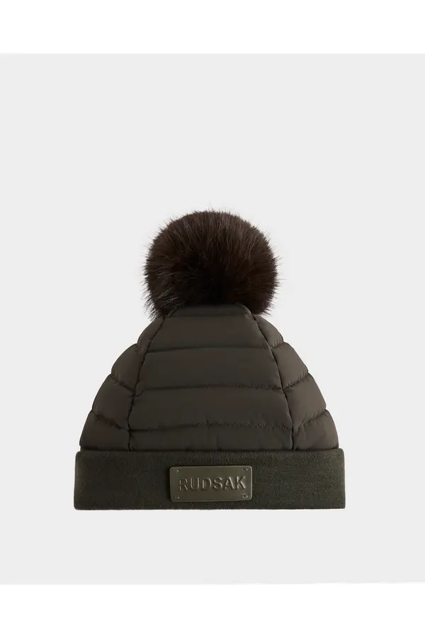 Rudsak Gala Quilted Puffer Hat - Olive