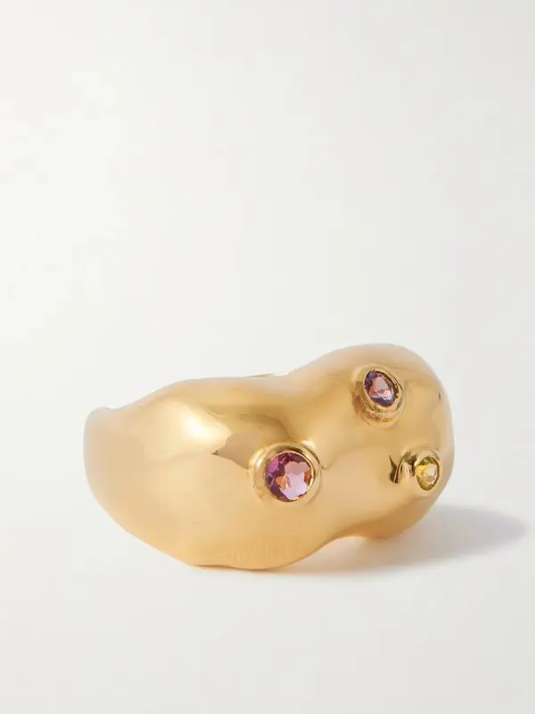 Pacharee Jahn -plated Multi-stone Ring - Gold