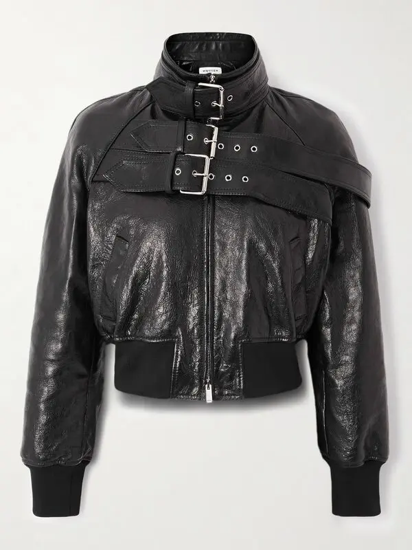Alexander McQueen Buckled Leather Biker Jacket