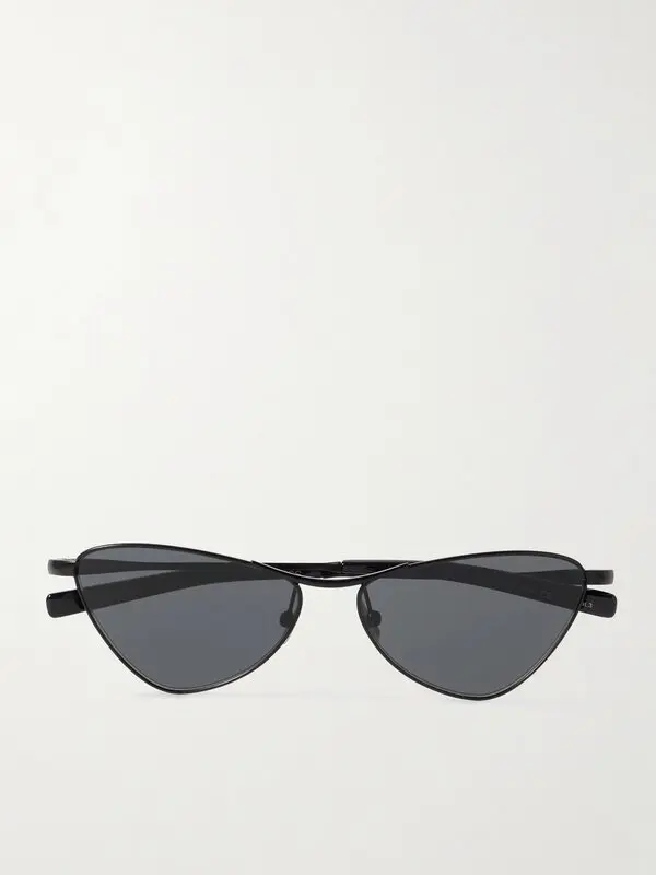 Saint Laurent Cat-eye Metal Sunglasses - Black