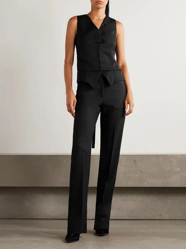 Alexander McQueen Wool-blend Twill Straight-leg Pants